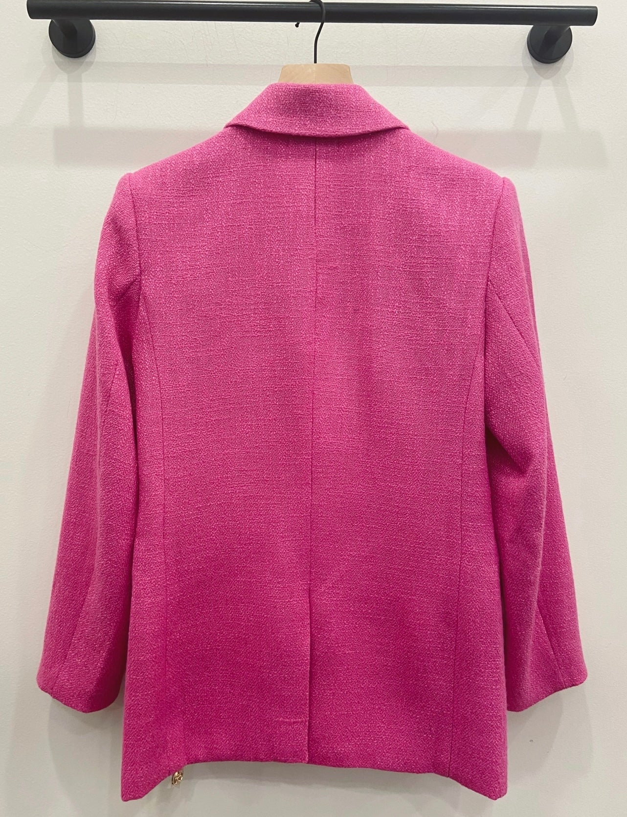 Barbie Pink Boucle Blazer – trace of thread